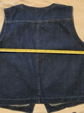 Jackets & Coats | Classic Dark Blue Denim Button Vest | Poshmark